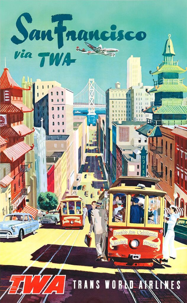 Viajar a través de un recopilatorio vintage